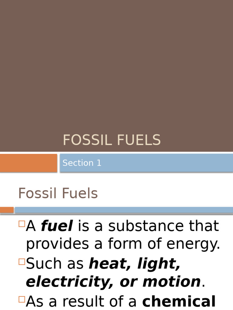 Fossil Fuels | PDF