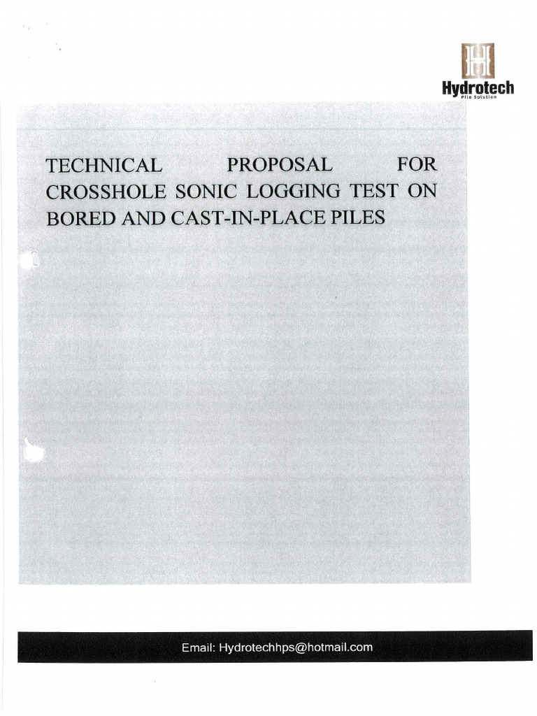 Method Statement - SONIC LOGGING TEST | PDF