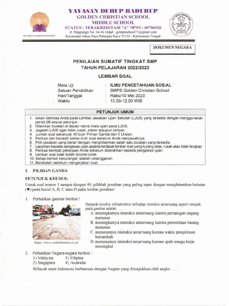 Soal Utama Sumatif IPS | PDF