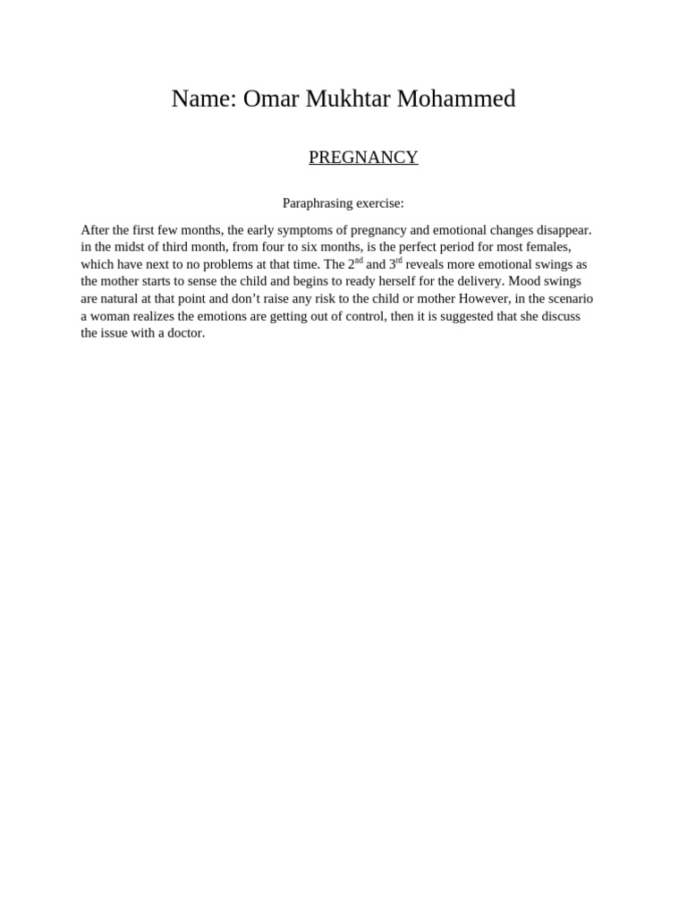 Omar's Paraphrazing Assignment | PDF