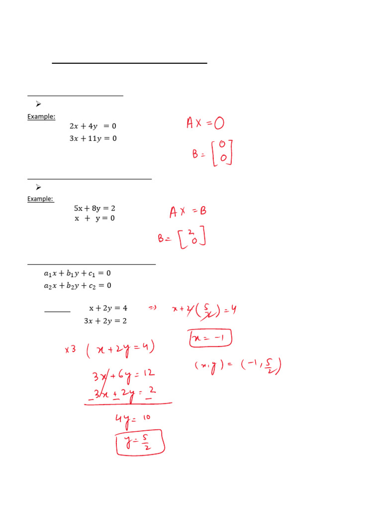 System of Equations | PDF
