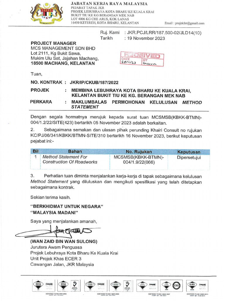 MOS For Construction of Roadworks | PDF