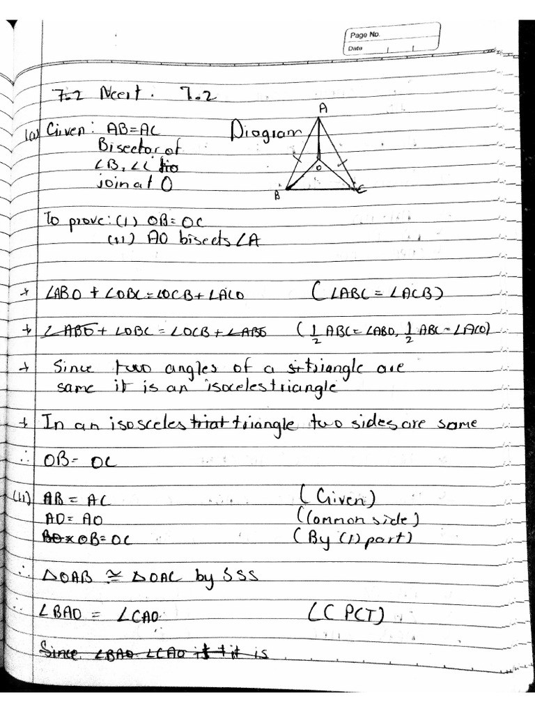 Ncert 7.2 Triangles | PDF