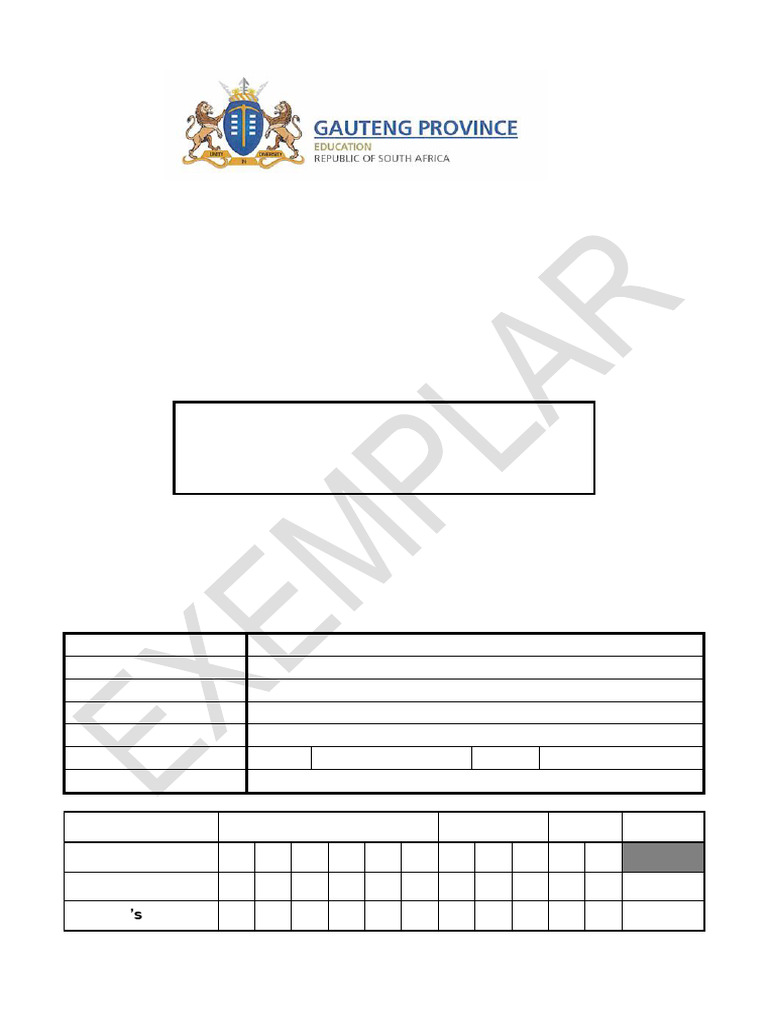 GR 6 NST (English) Question Paper | PDF
