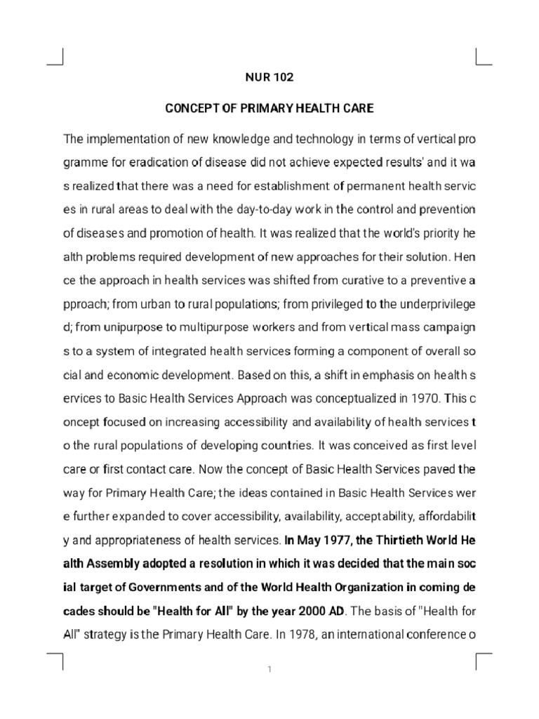 NUR 102 PHC - Phoenix | PDF