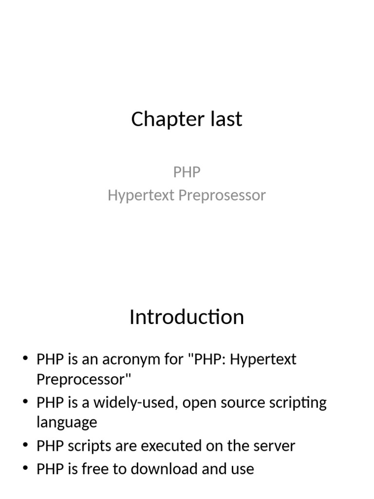 PHP Chapter Last | PDF