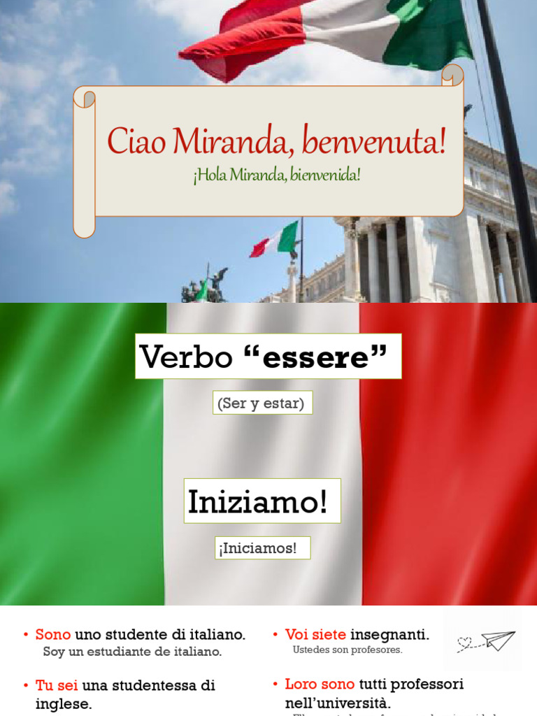 Italiano Clase 1 | PDF