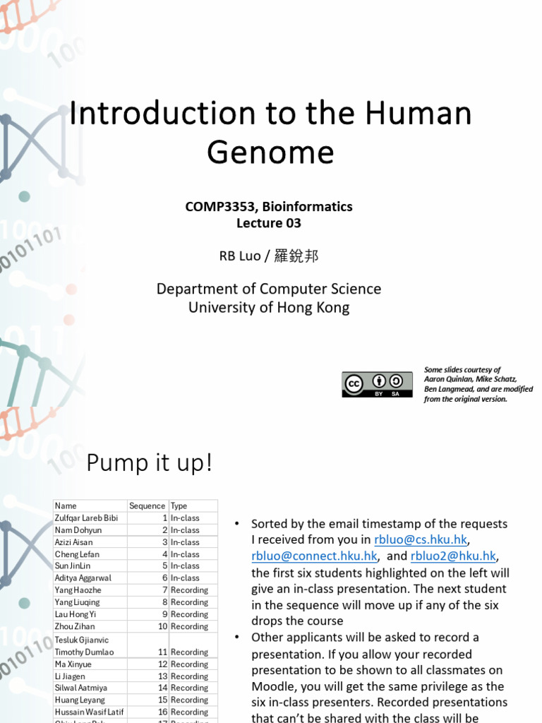 Lec03 - Introduction To The Human Genome | PDF