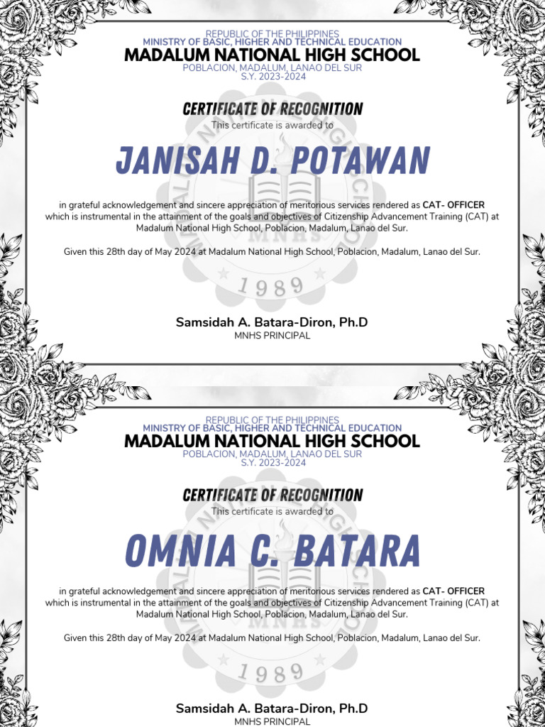 Cat Officers A4 | PDF