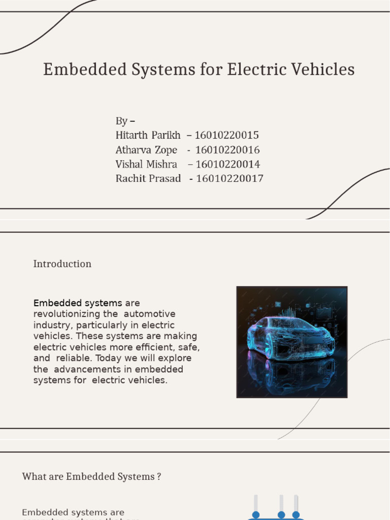 Embedded Systems in Electric Vehicles - IA2 | PDF