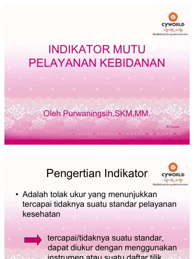 Indikator Mutu Pelayanan Kebidanan | PDF
