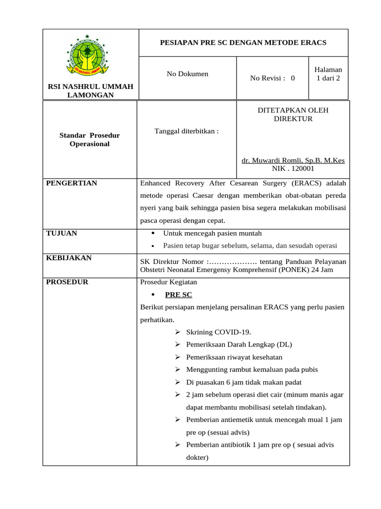 Sop Metode Erac | PDF