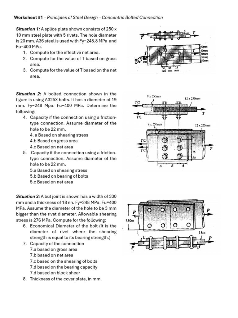 Worksheet_Concentric Bolted Connection 2001 | PDF