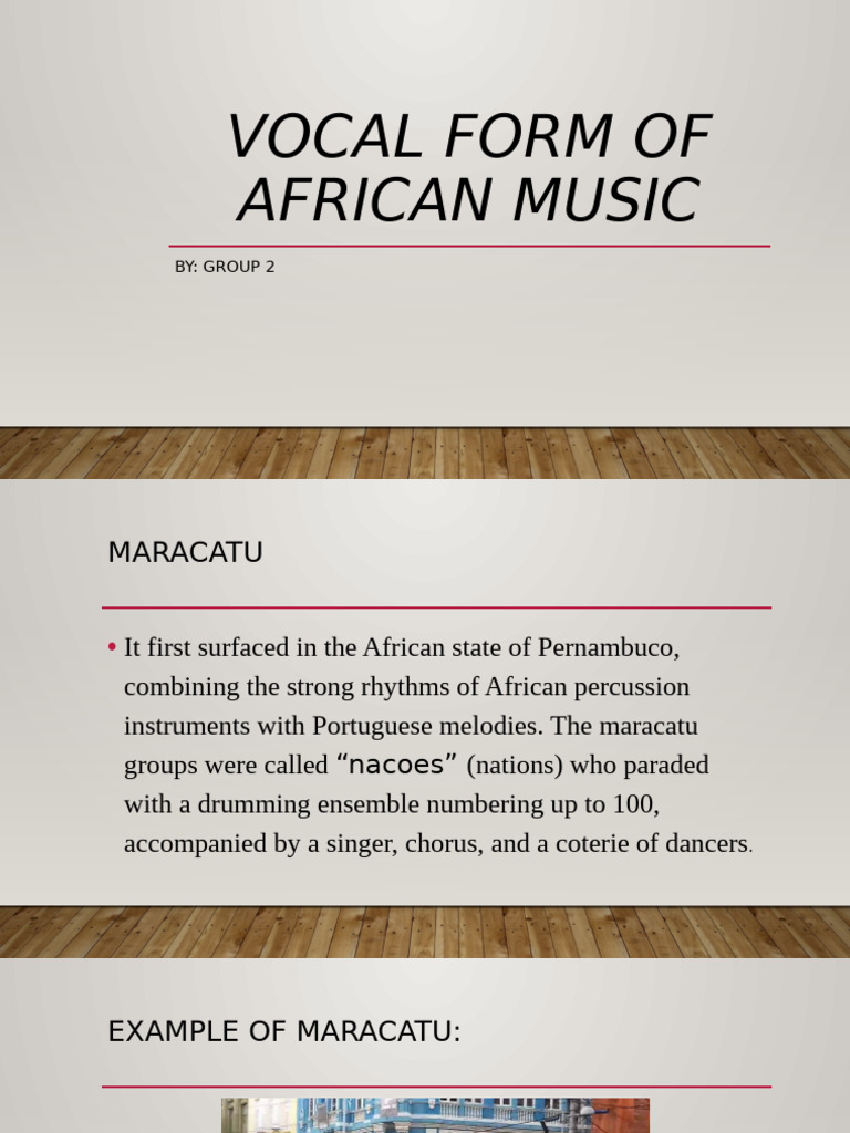 Vocal Form of African Music | PDF