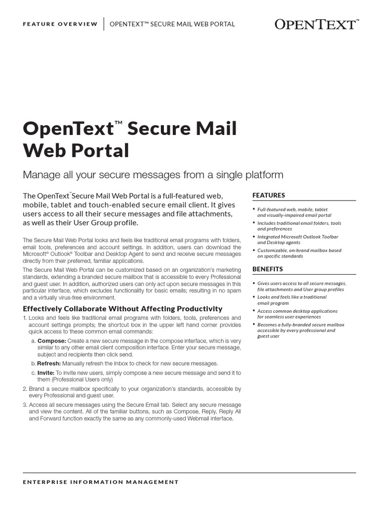 Secure Web Mail Portal | PDF