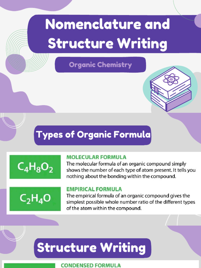 Structure Writing and Nomenclature (1) | PDF