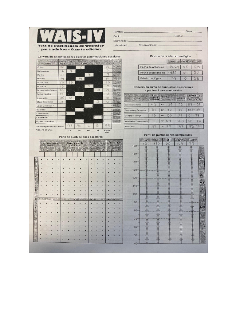T2 - Wisc y Wais | PDF