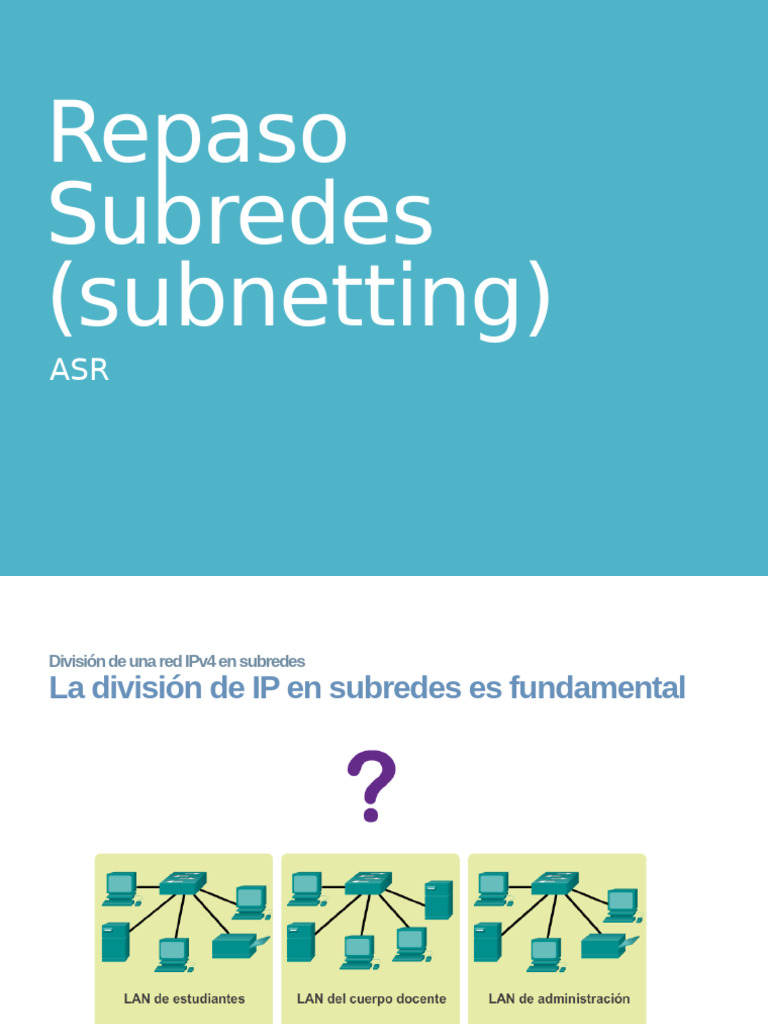 1 Repaso Subnetting VLSM | PDF
