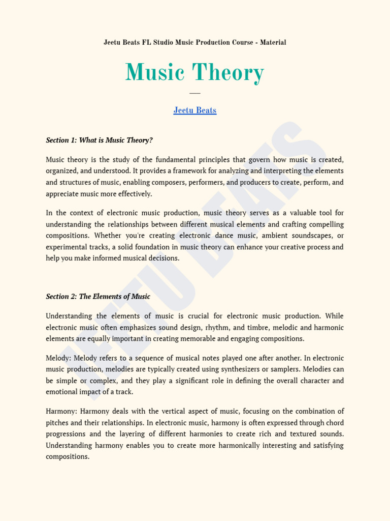 Music Theory E-Book | PDF | Music Theory | Harmony