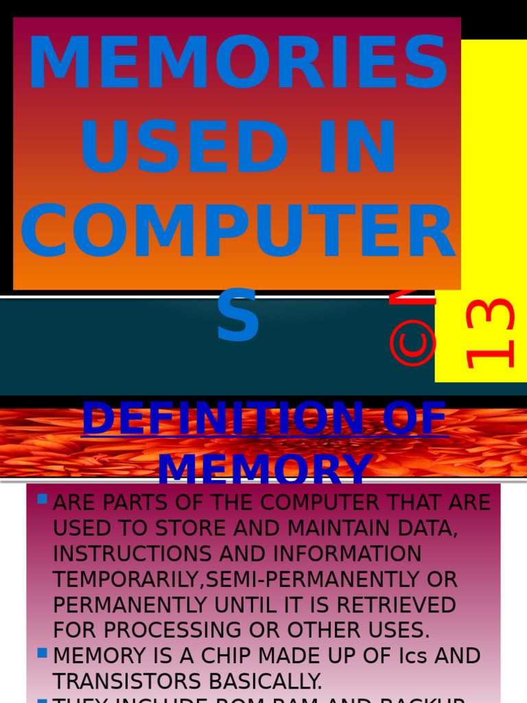 2.memories Used in Computers | PDF