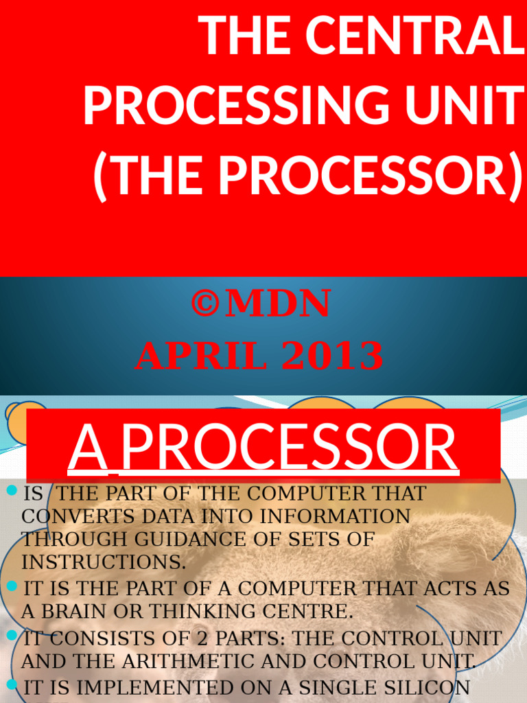 2.the Central Processing Unit | PDF