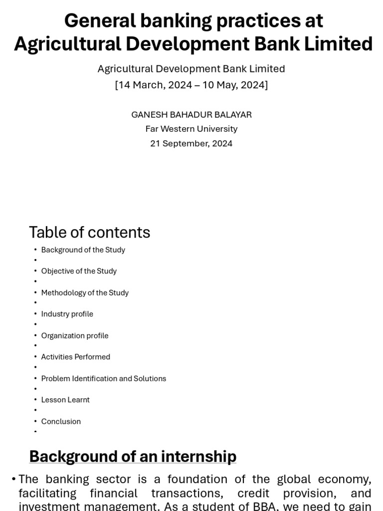 Internship Presentation | PDF