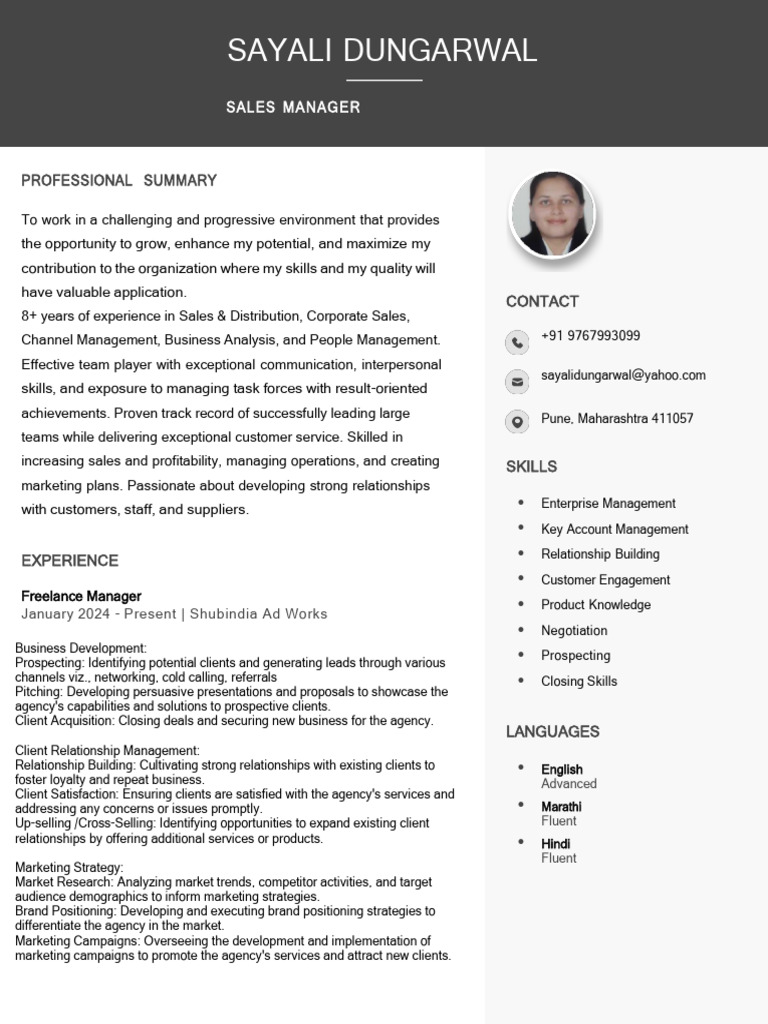 CV - Sayali D (1) | PDF CV - Sayali D (1) | PDF