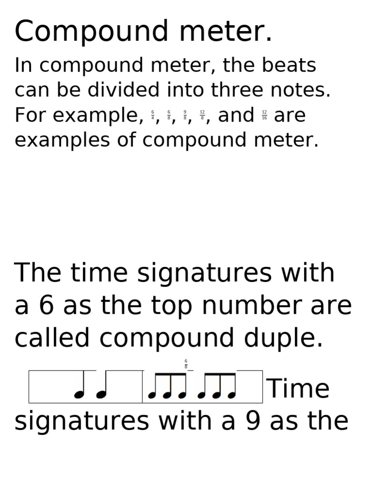 Mapeh 6 Compound Meter | PDF