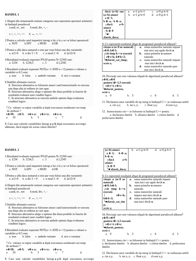 test info | PDF