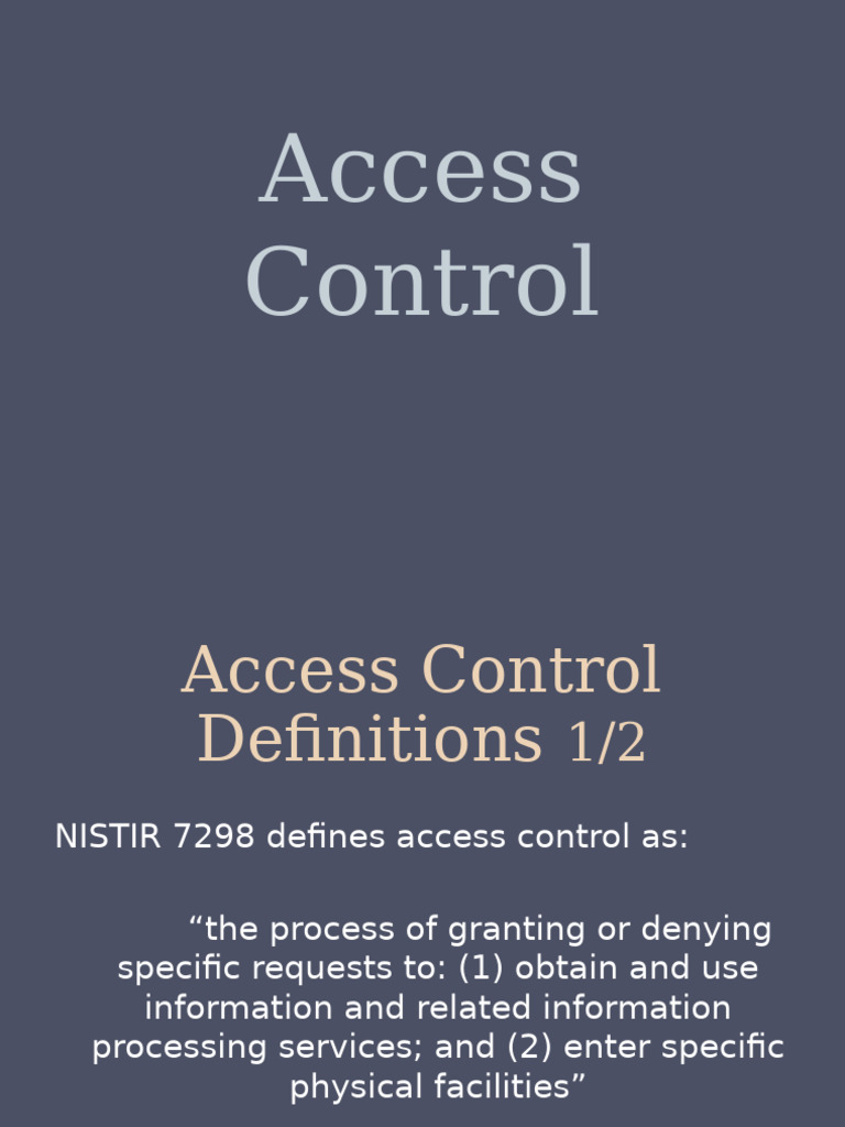 Access Control | PDF