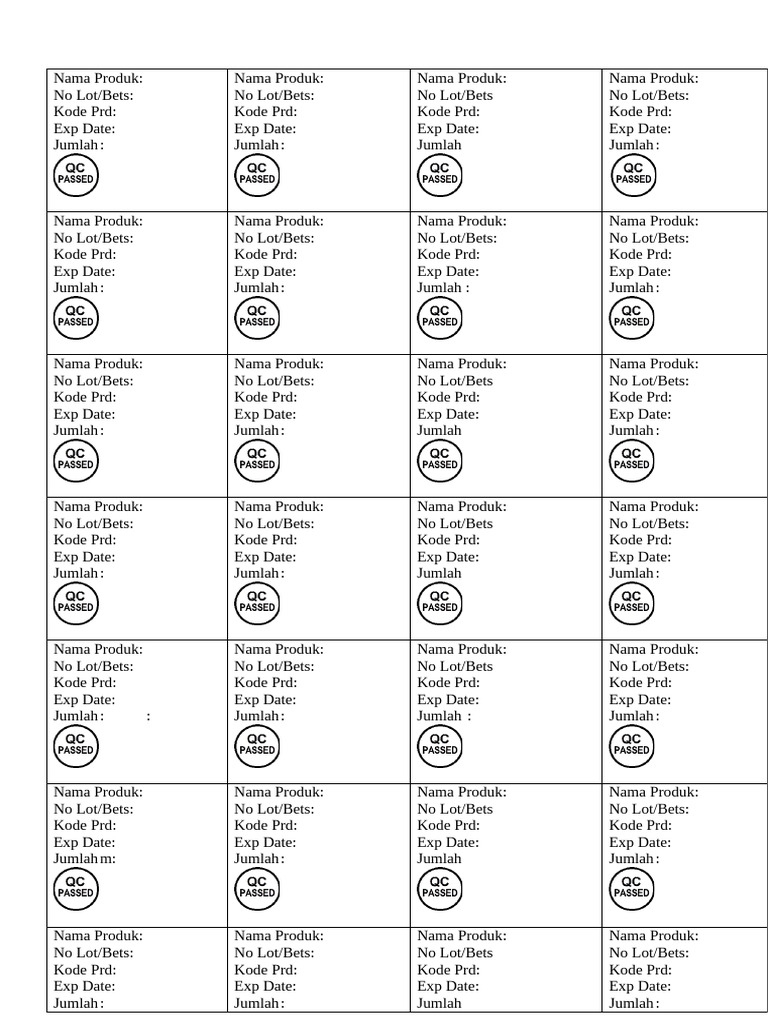 Label QC Passed FG | PDF