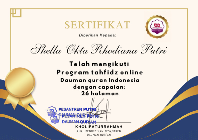 Sertifikat Shella | PDF