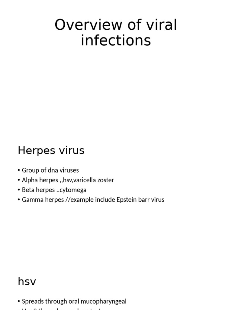 Overview of Viral Infections | PDF | Virus | Smallpox