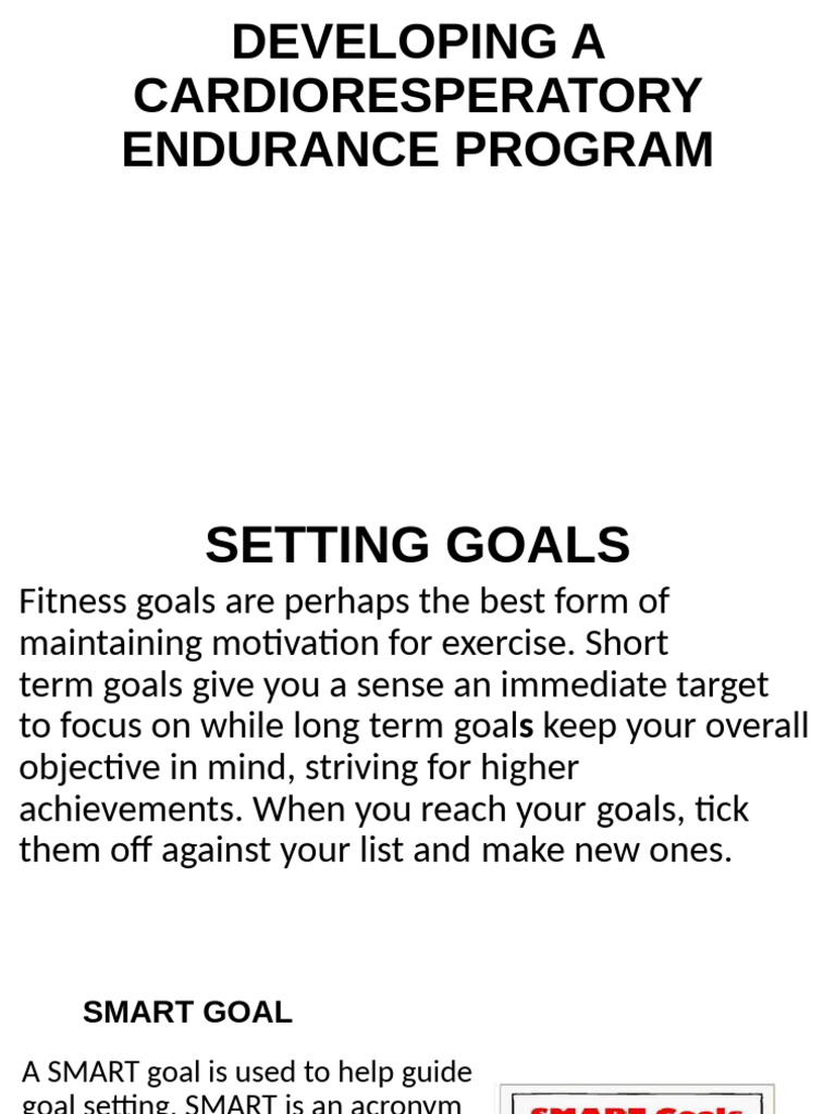 Developing A Cardioresperatory Endurance Program | PDF