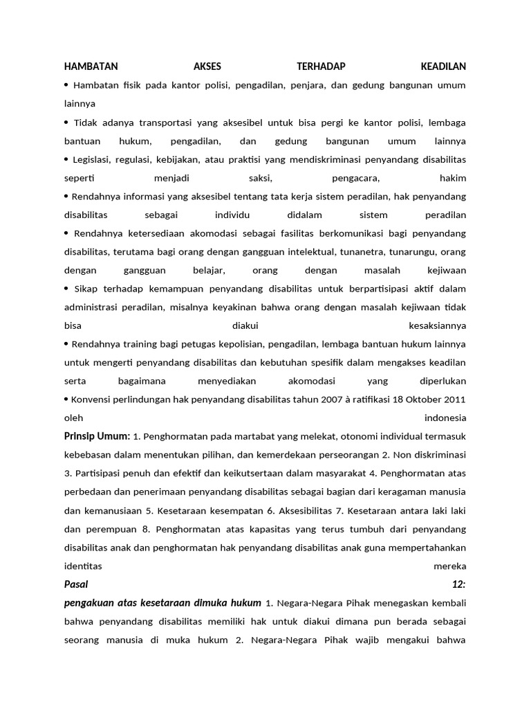 Hambatan Akses Terhadap Keadilan | PDF