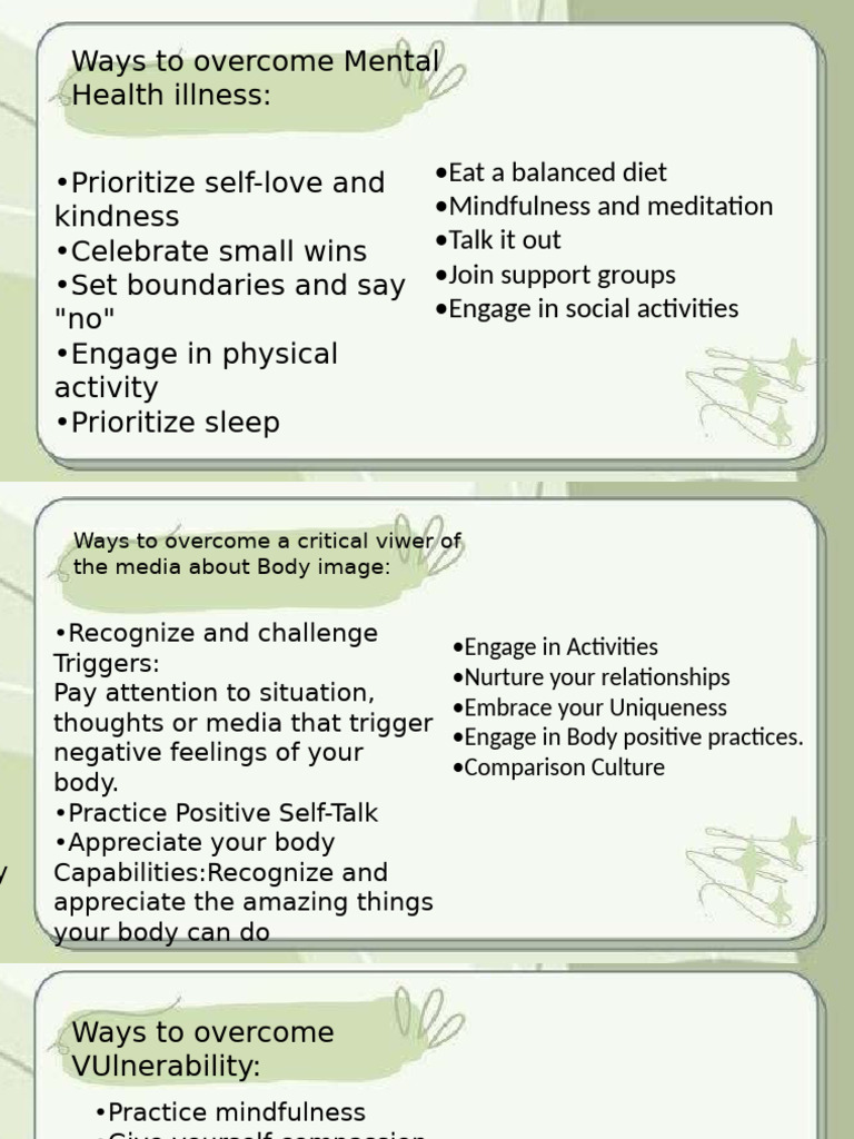 Ways 2 Overcome Mental Health 2 | PDF