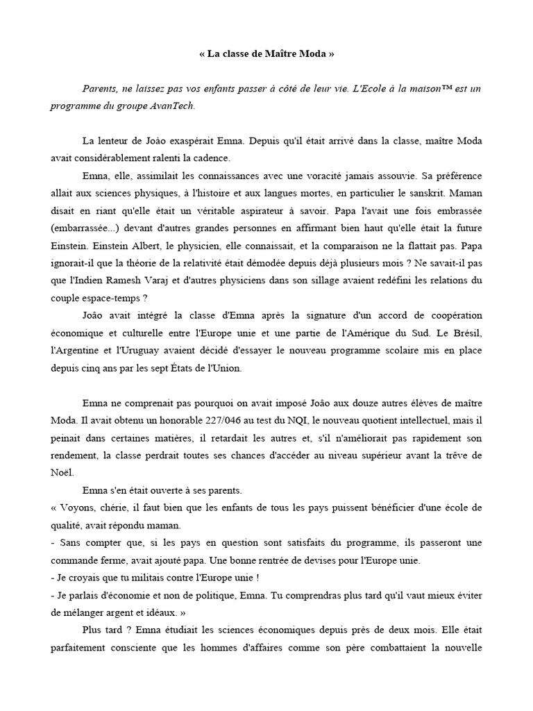 3e Francais Moussu 026 Pierre Bordage La Classe de Maitre Moda | PDF