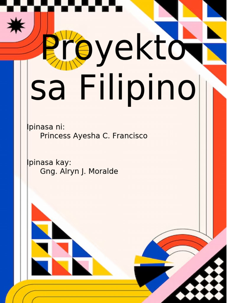 Proyekto Sa Filipino | PDF