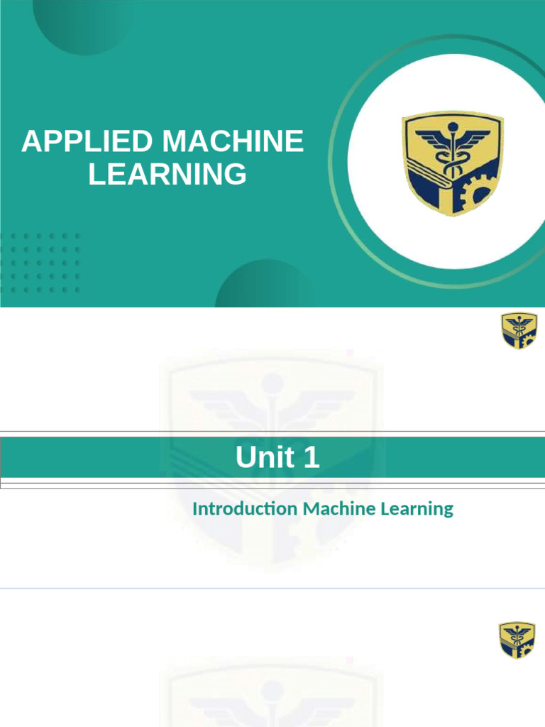 AML Unit 1 ppt | PDF