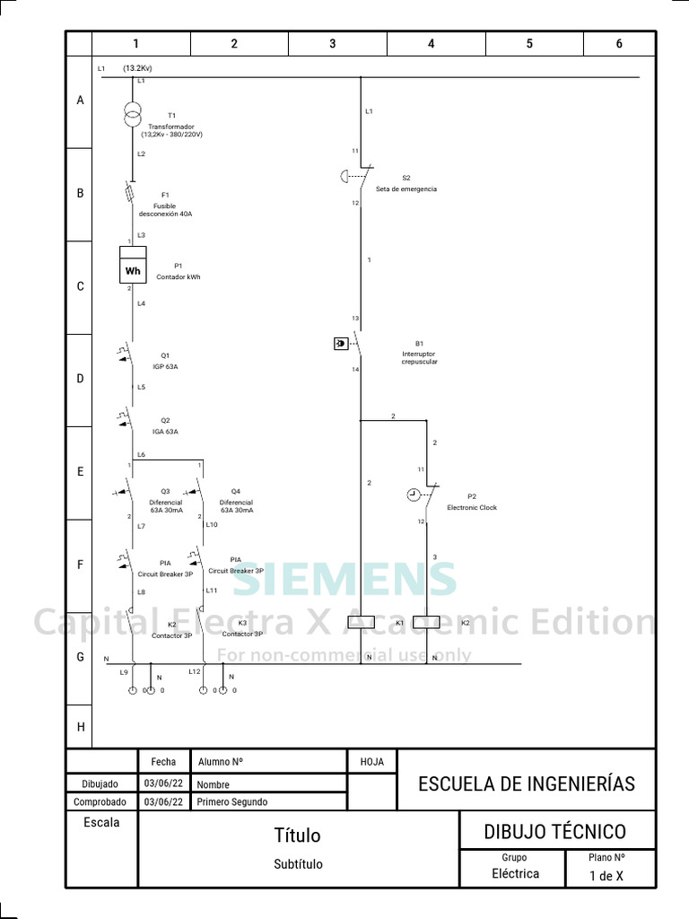Esquema eléctrico parque | PDF