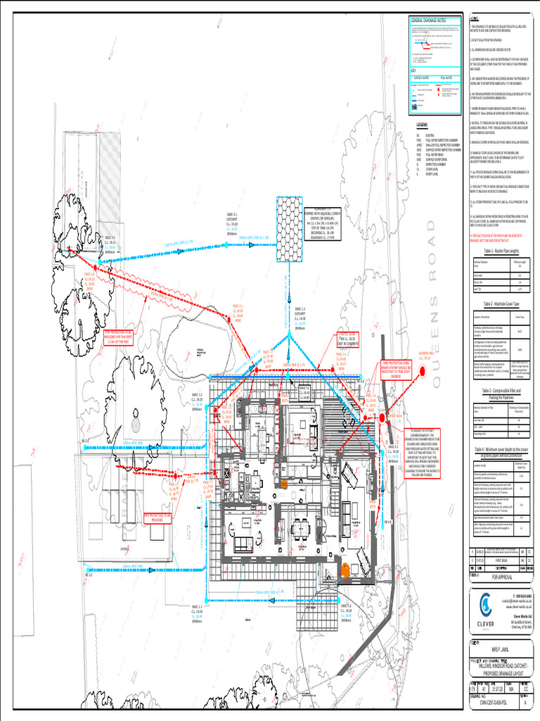 Drainage Design Drawing Layout Example | PDF