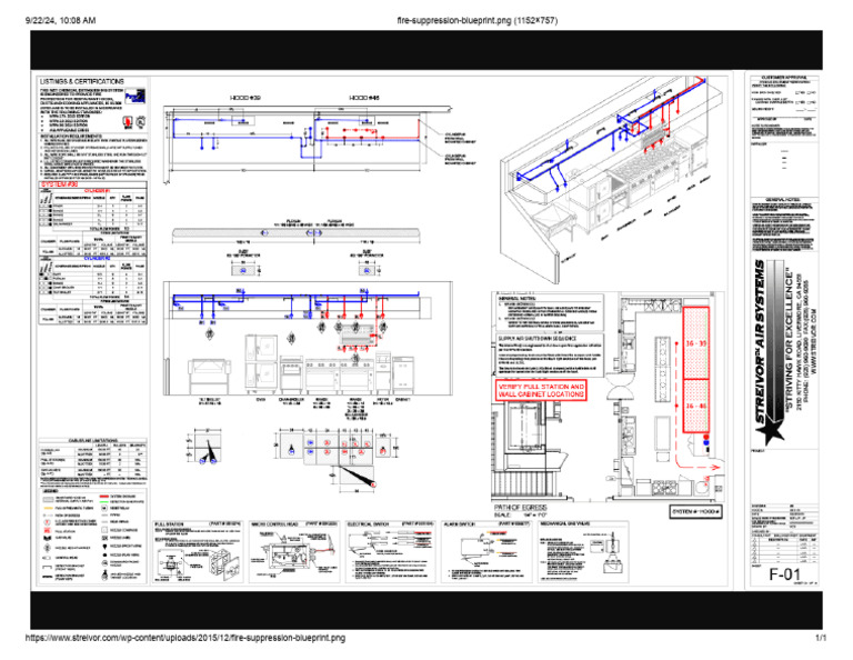 Fire Suppression Blueprint | PDF