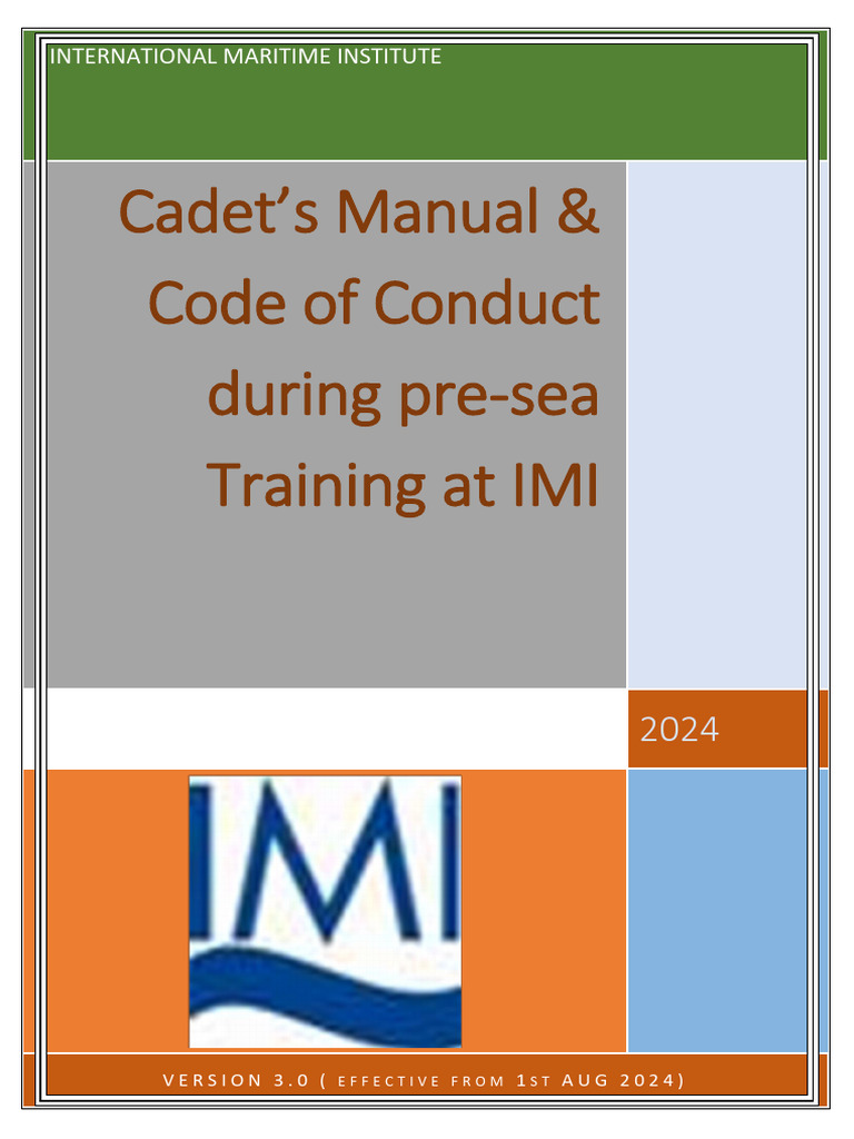 Cadet Manual and Code of Conduct Ver 3.0 | PDF