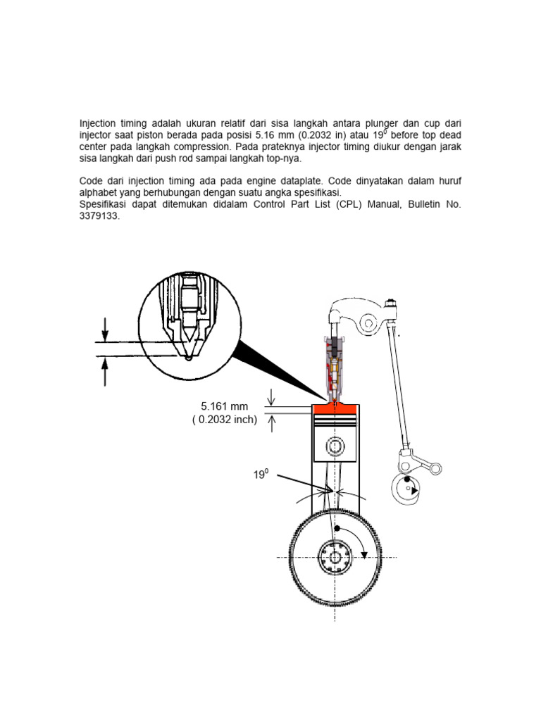 Static Injection Timing For Cummins Engine | PDF