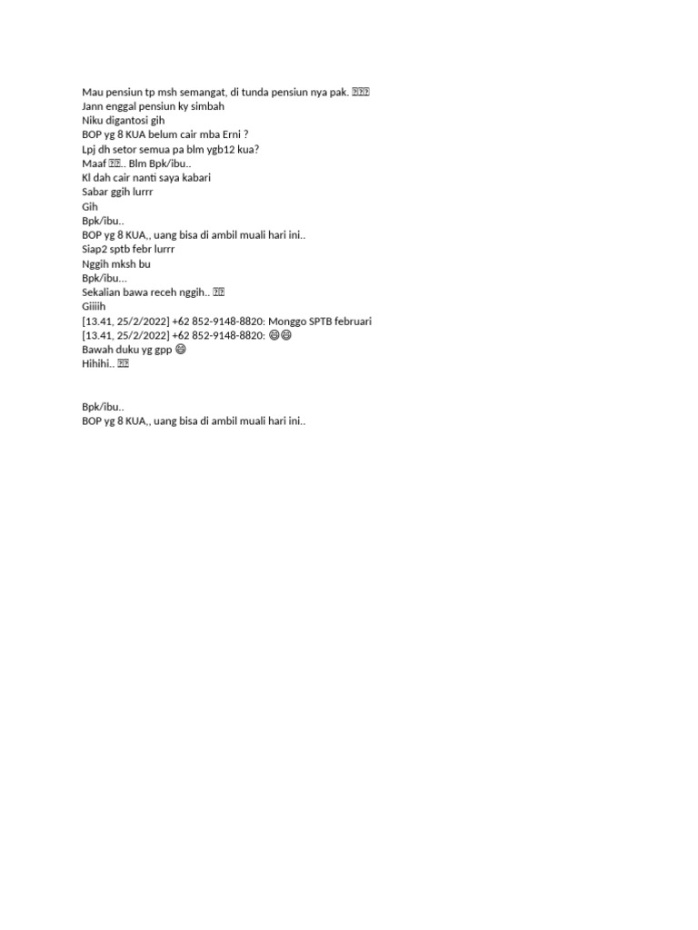 Mau Pensiun Tp Msh Semangat | PDF