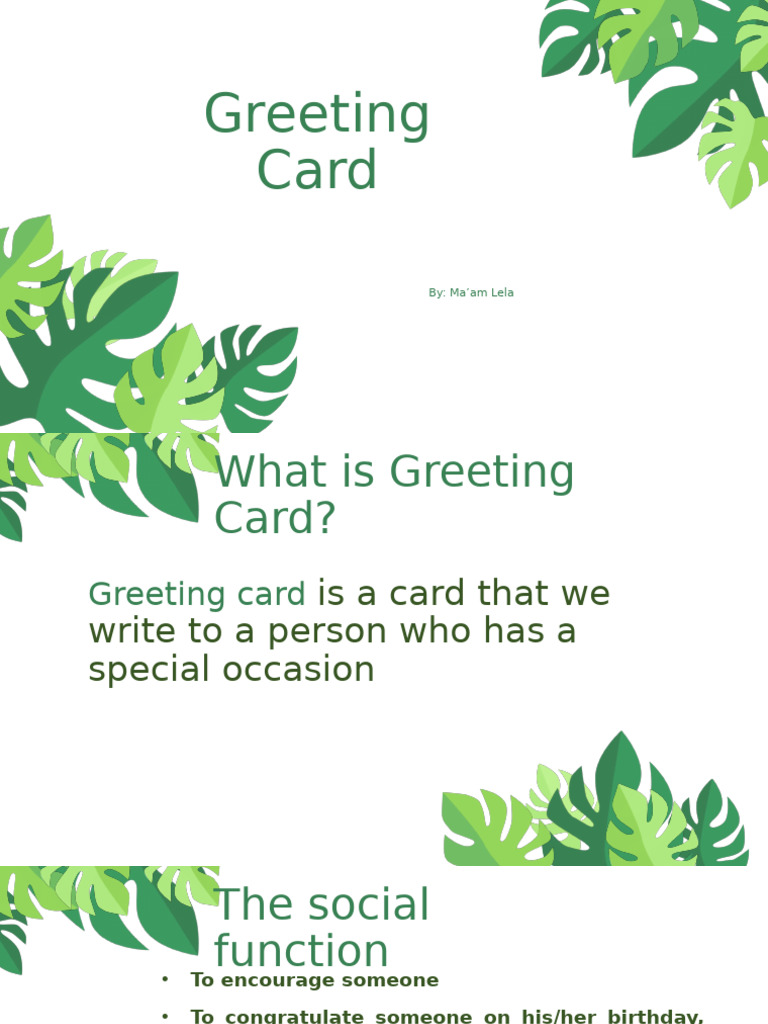 Greeting Card | PDF