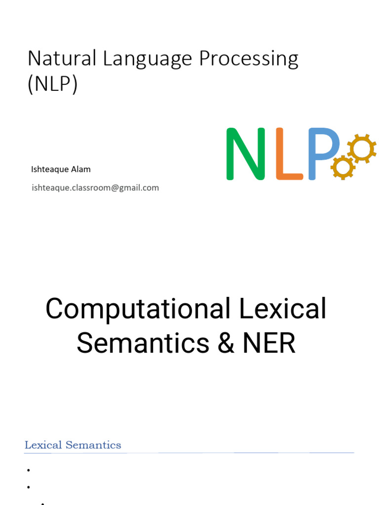 Lecture-12- Lexical Semantics | PDF