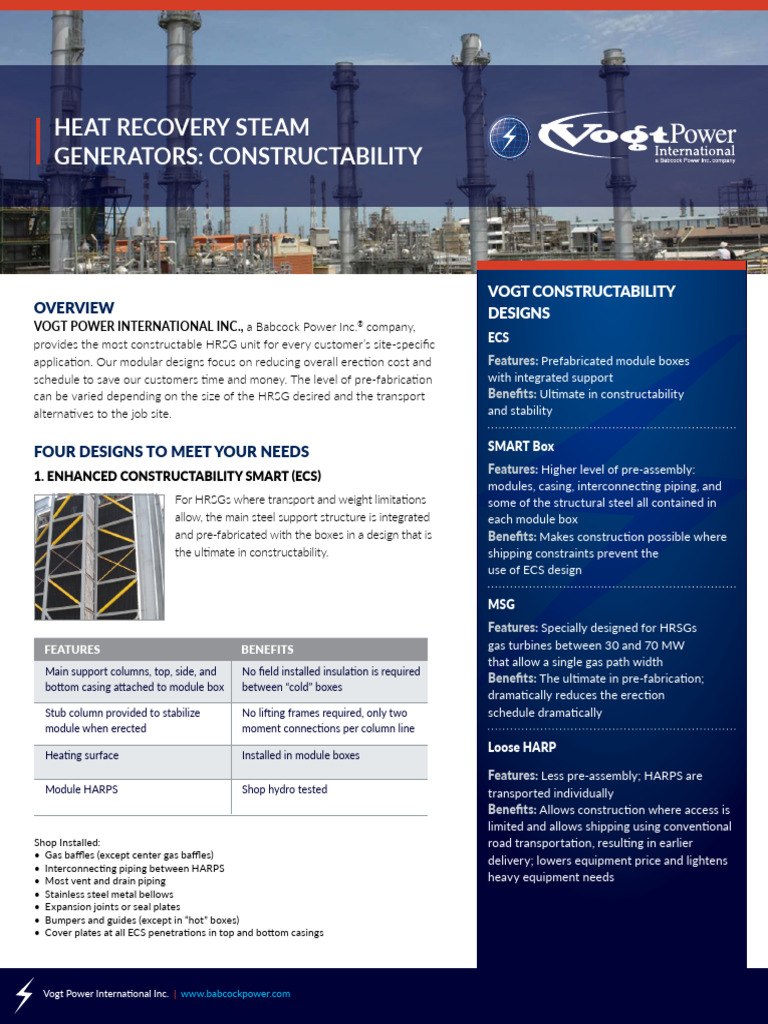 Heat Recovery Steam Generators Constructability | PDF