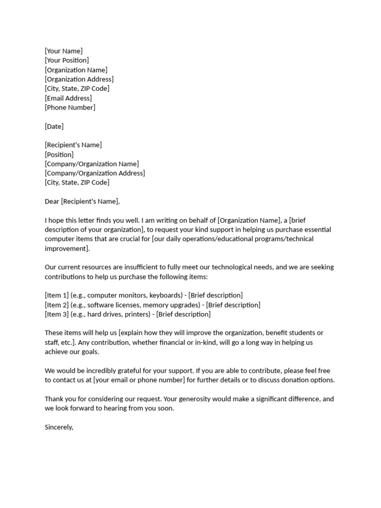 Tech Items Request | PDF