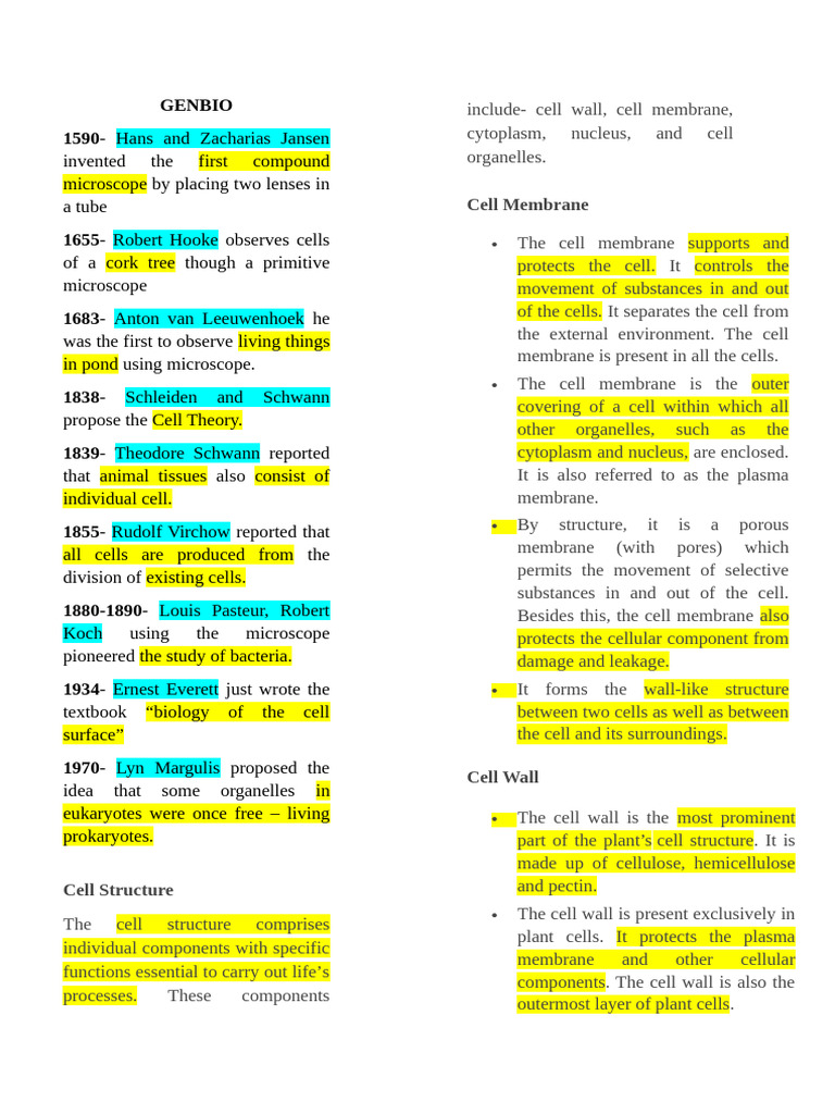 Gen Bio Words | PDF